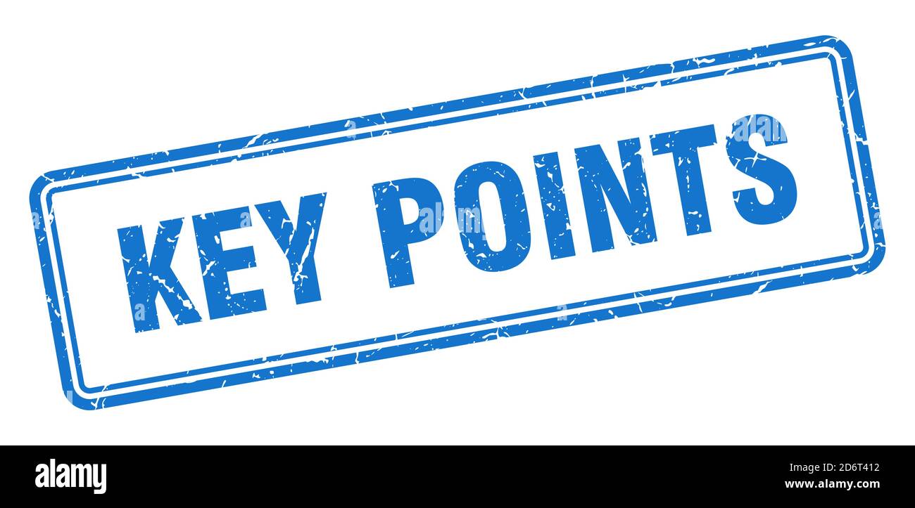 key points stamp. square grunge sign isolated on white background Stock ...