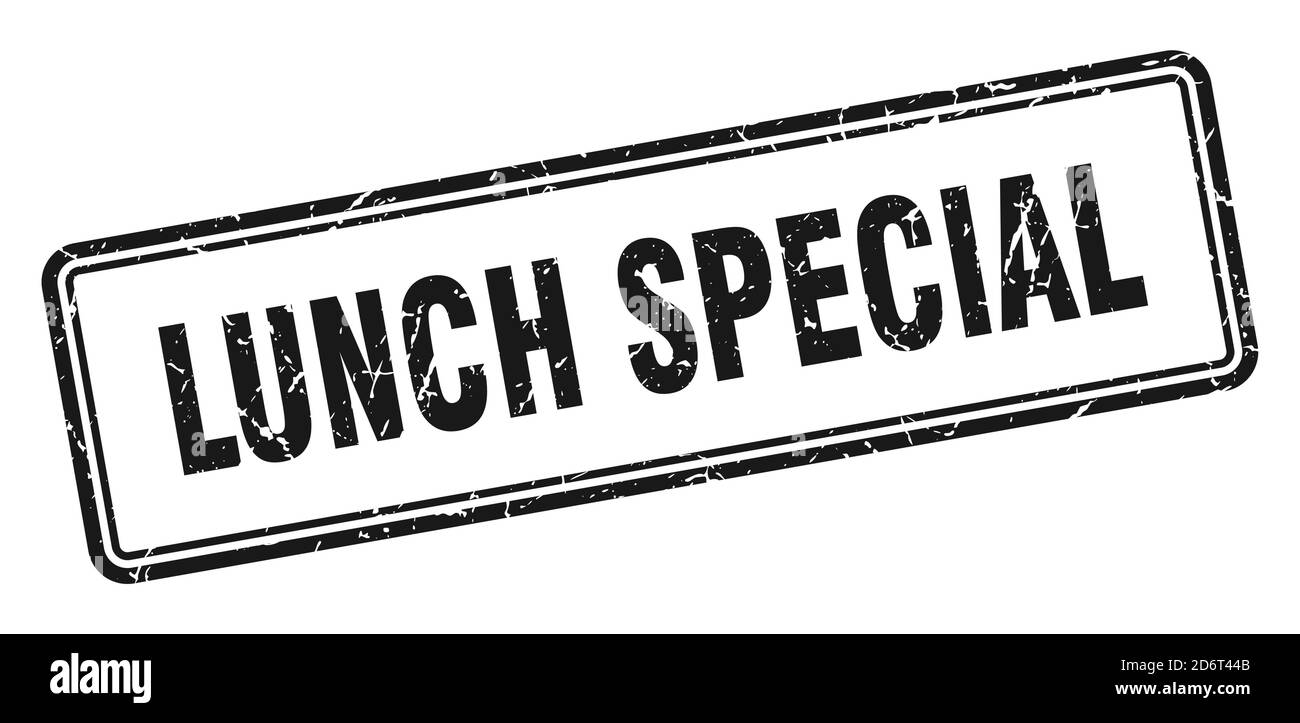 lunch special stamp. square grunge sign isolated on white background ...