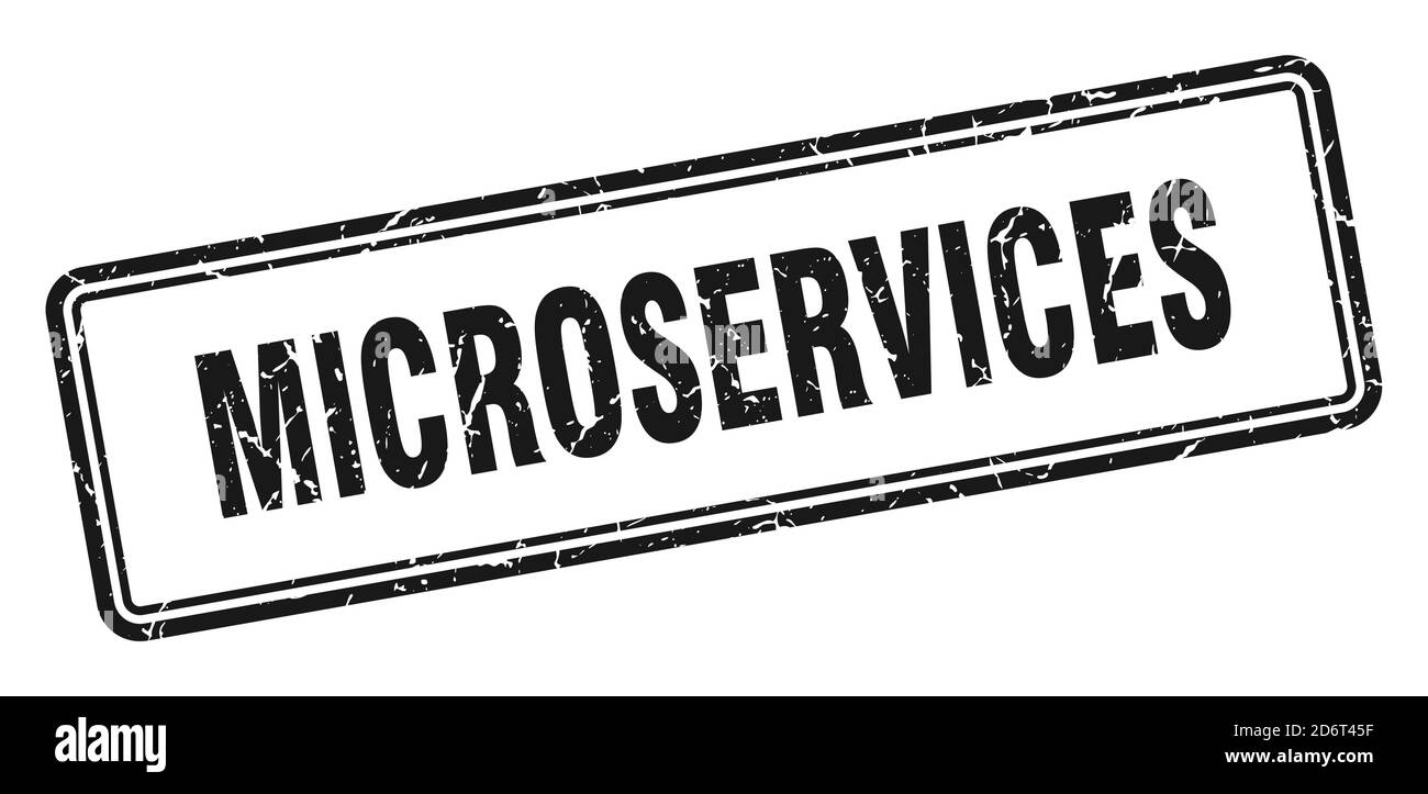 microservices stamp. square grunge sign isolated on white background ...