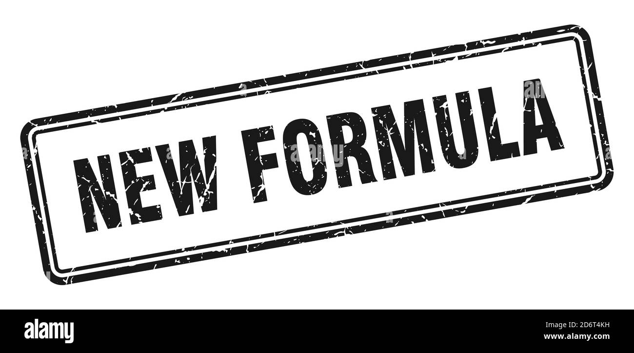new formula stamp. square grunge sign isolated on white background ...
