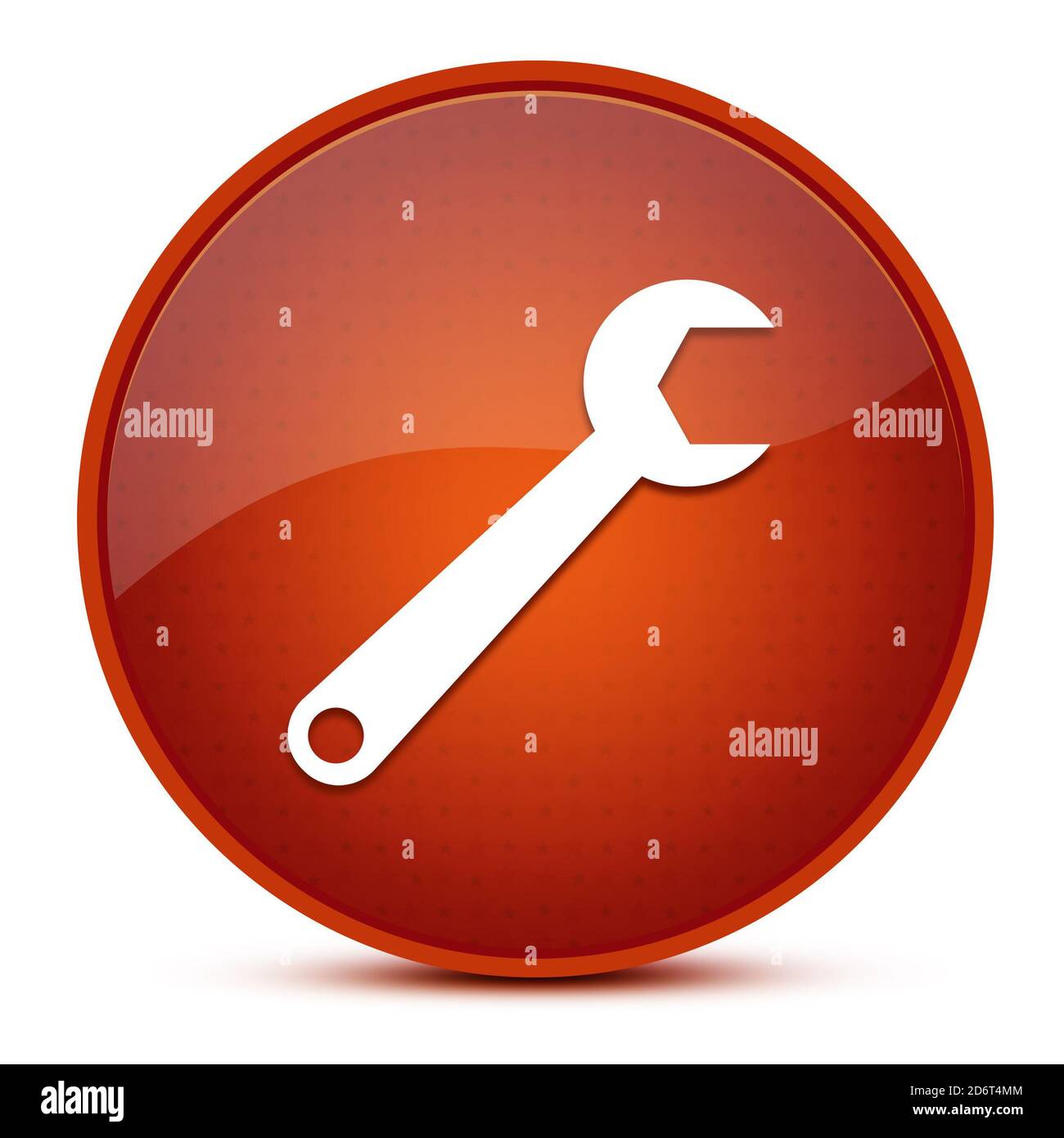 Spanner aesthetic glossy brown round button abstract illustration Stock ...