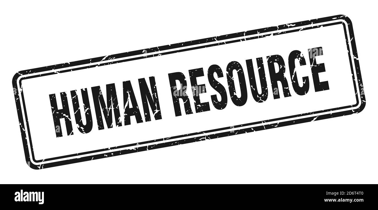 human resource stamp. square grunge sign isolated on white background ...