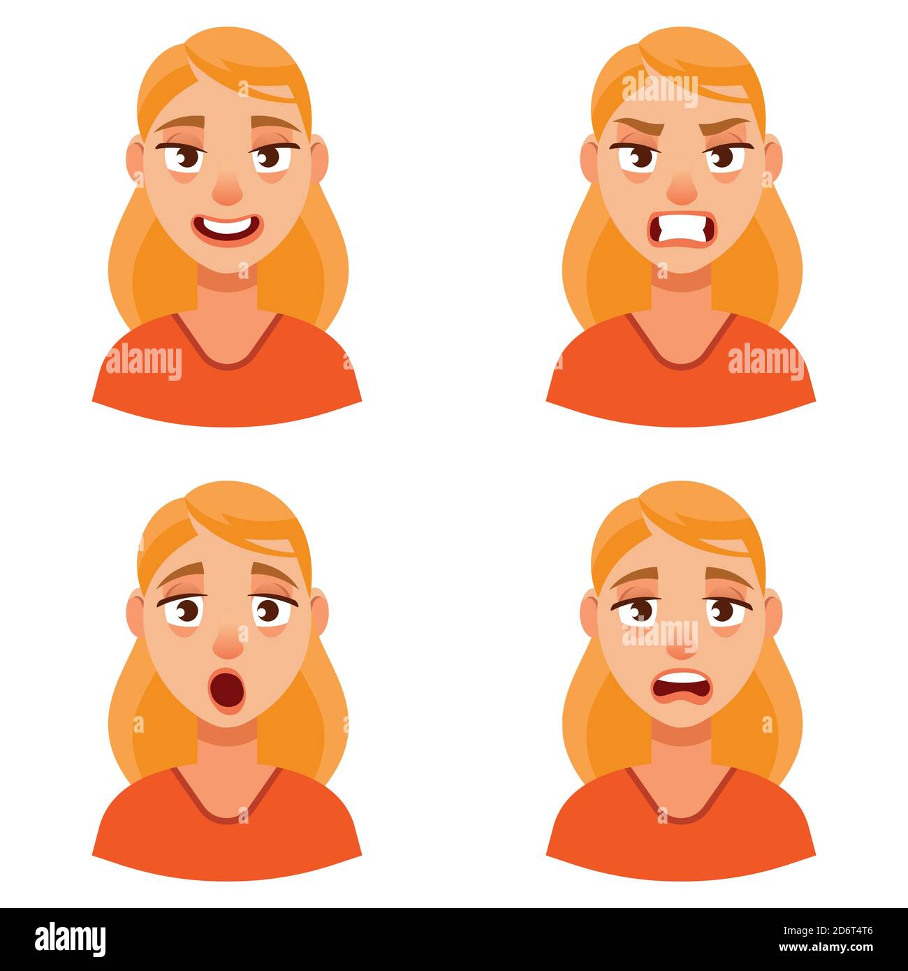 Smiling woman laughing in Stock Vector Images - Alamy
