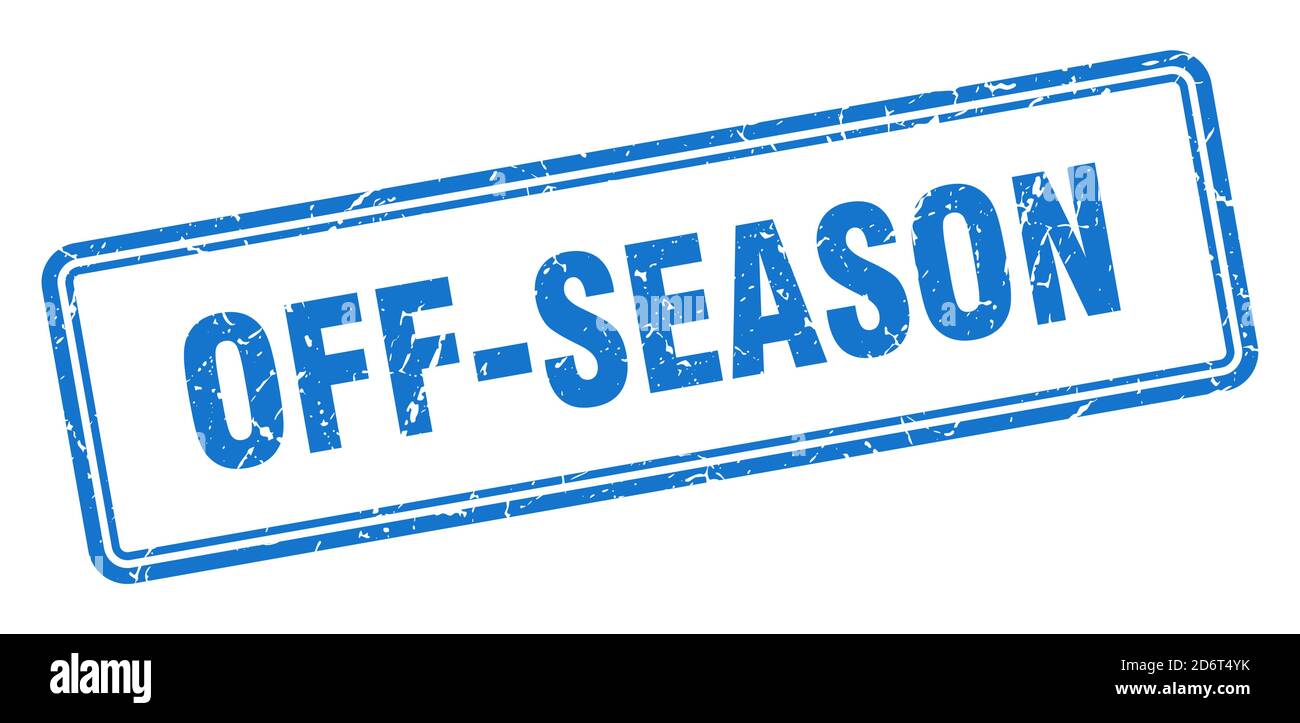 off-season stamp. square grunge sign isolated on white background Stock ...