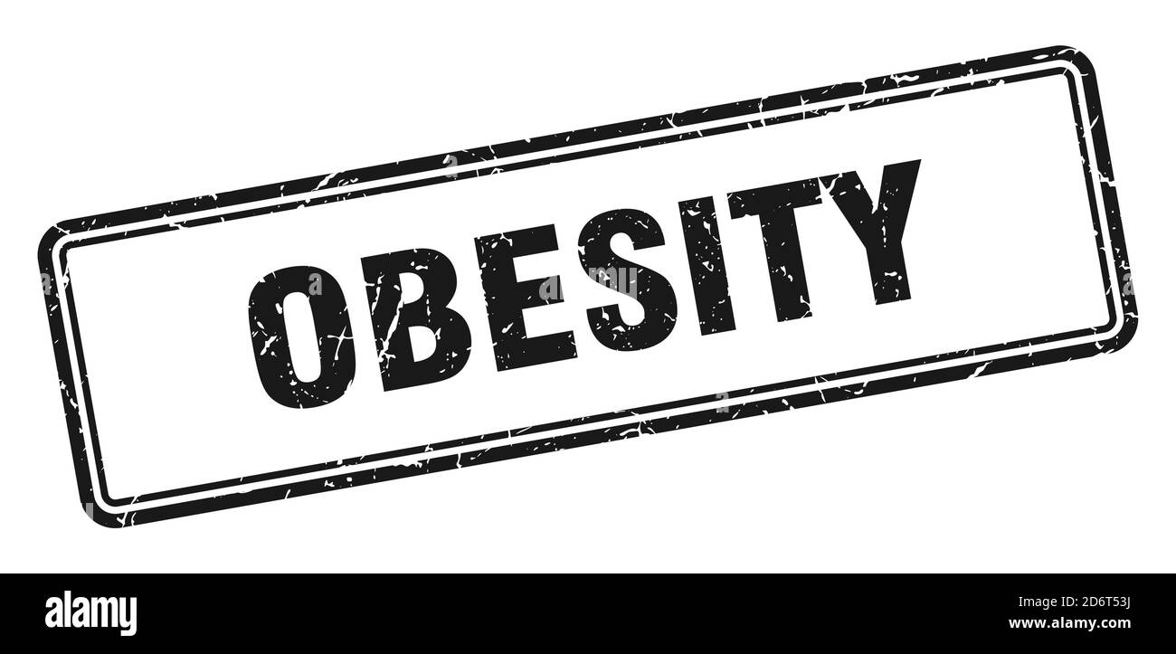 obesity stamp. square grunge sign isolated on white background Stock ...