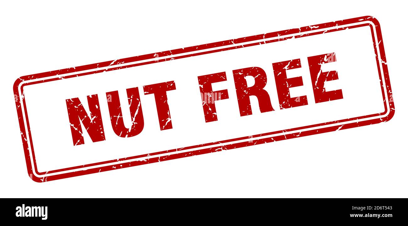 nut free stamp. square grunge sign isolated on white background Stock ...