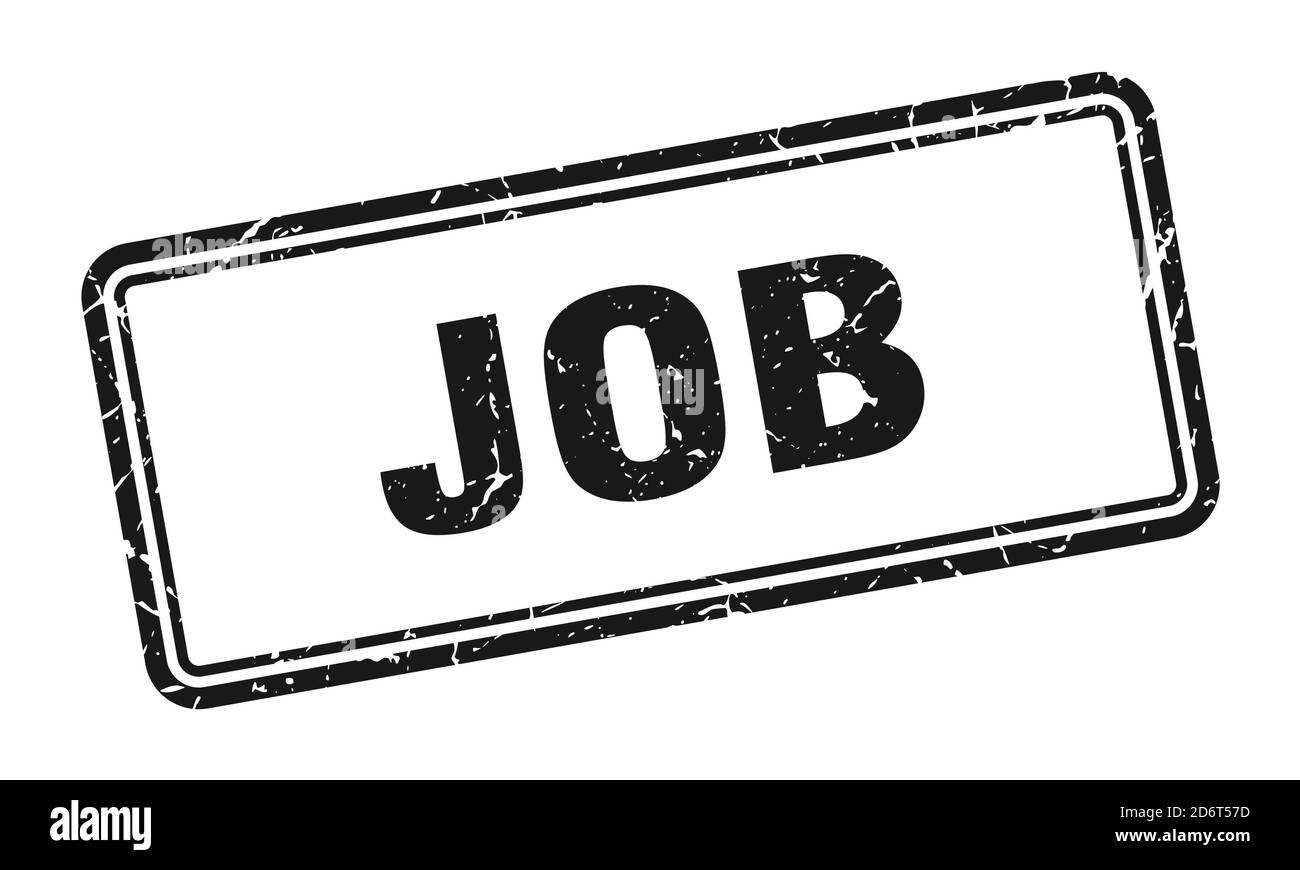 Job stamp square grunge Cut Out Stock Images & Pictures - Alamy