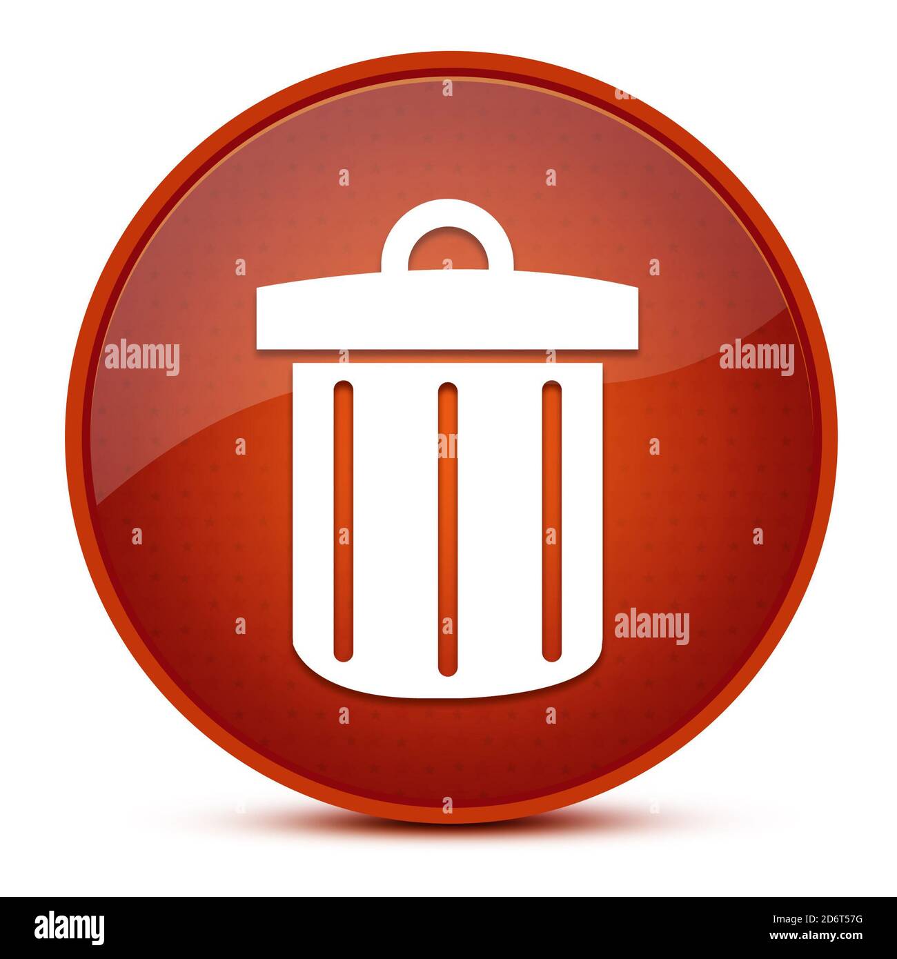Recycle bin aesthetic glossy brown round button abstract illustration ...