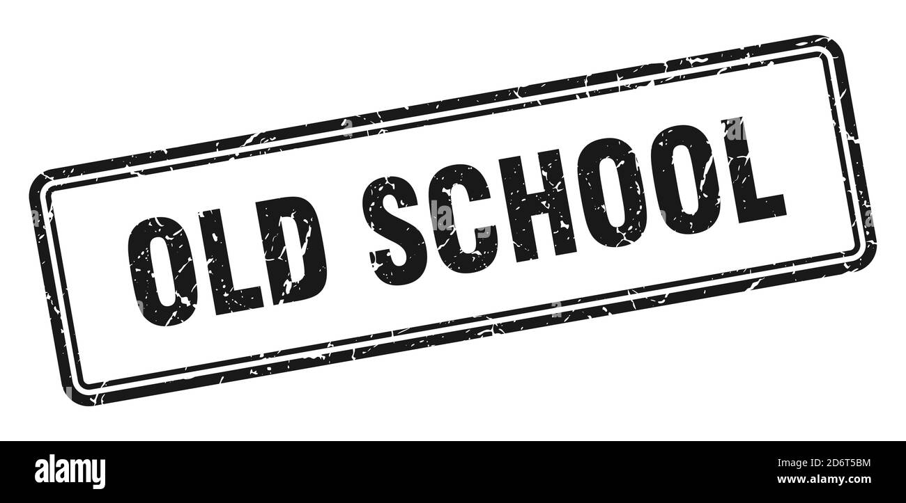old school stamp. square grunge sign isolated on white background Stock Vector Image & Art - Alamy