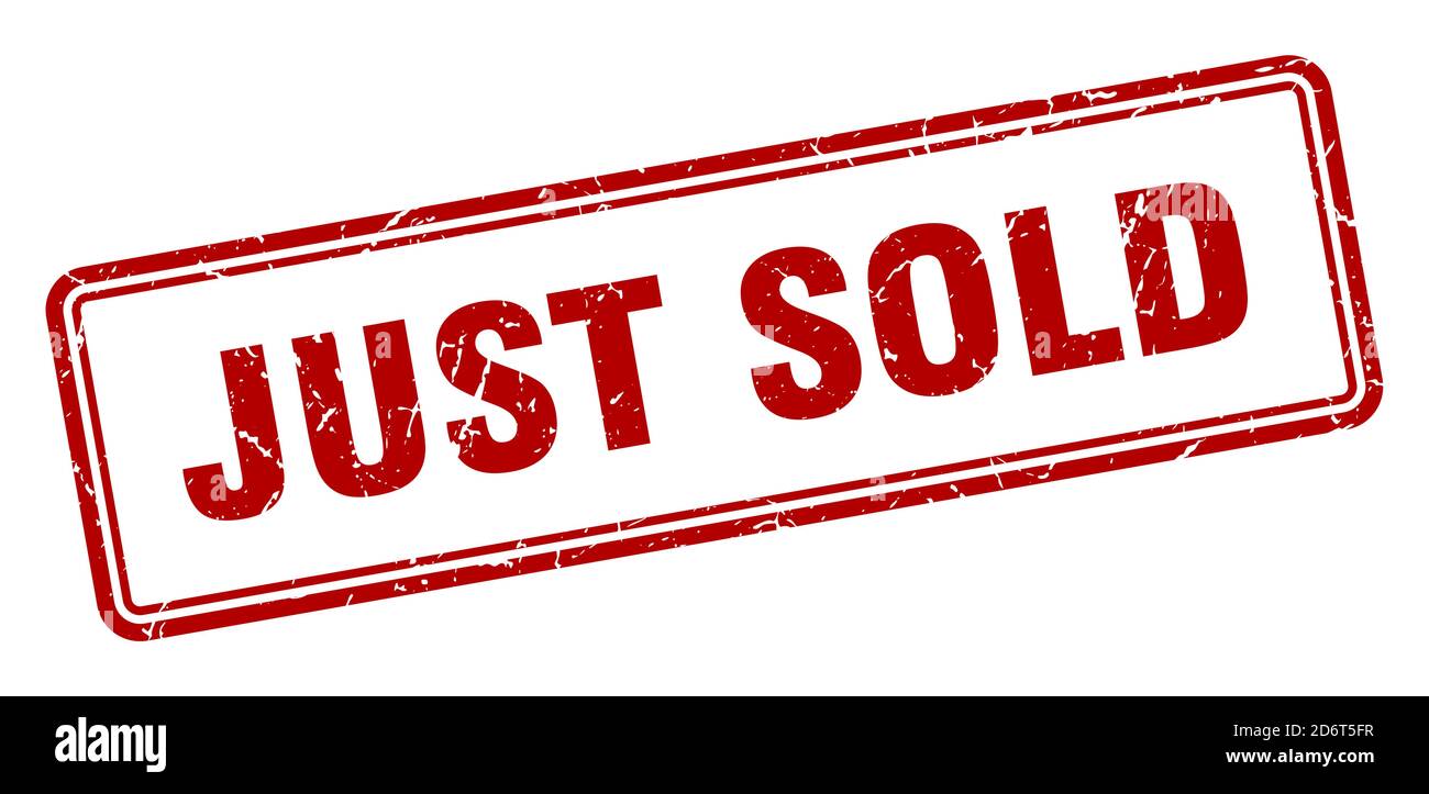 just sold stamp. square grunge sign isolated on white background Stock Vector Image & Art - Alamy