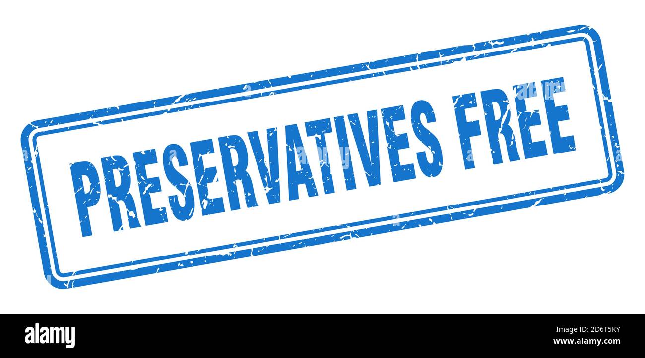 preservatives free stamp. square grunge sign isolated on white ...