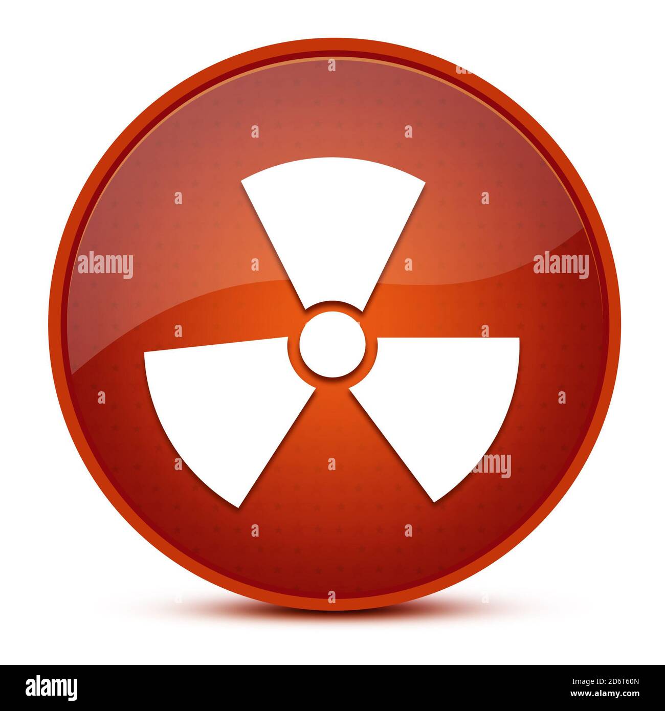 Radiation aesthetic glossy brown round button abstract illustration ...