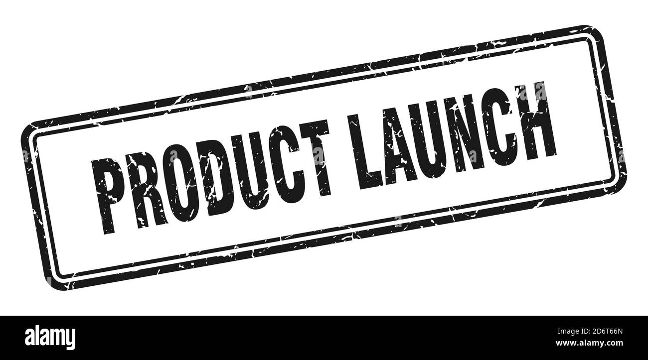 product launch stamp. square grunge sign isolated on white background ...