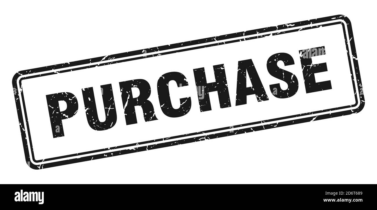 purchase stamp. square grunge sign isolated on white background Stock Vector Image & Art - Alamy