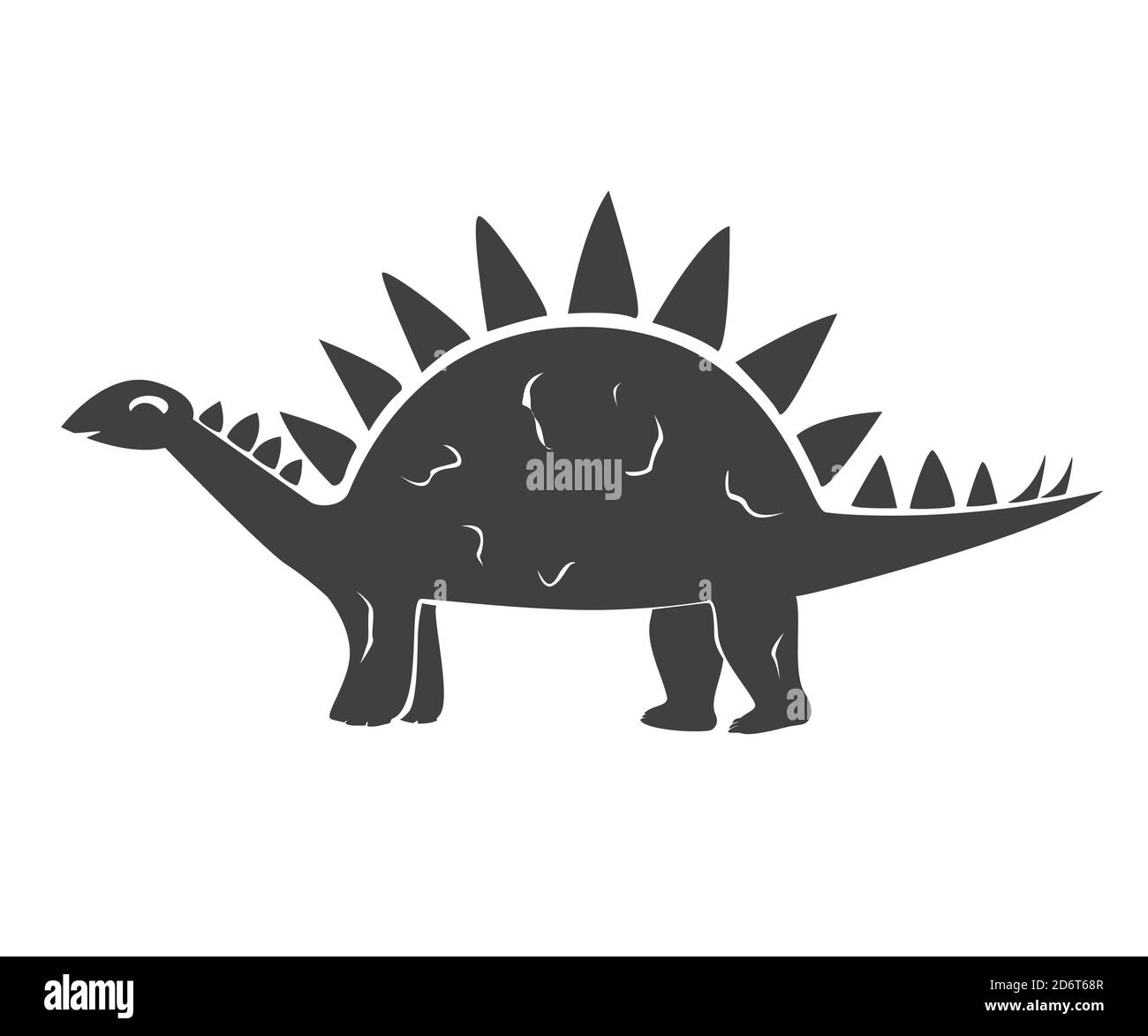 Vector illustration of Cute Cartoon Dinosaur. Little kid of Stegosaurus ...
