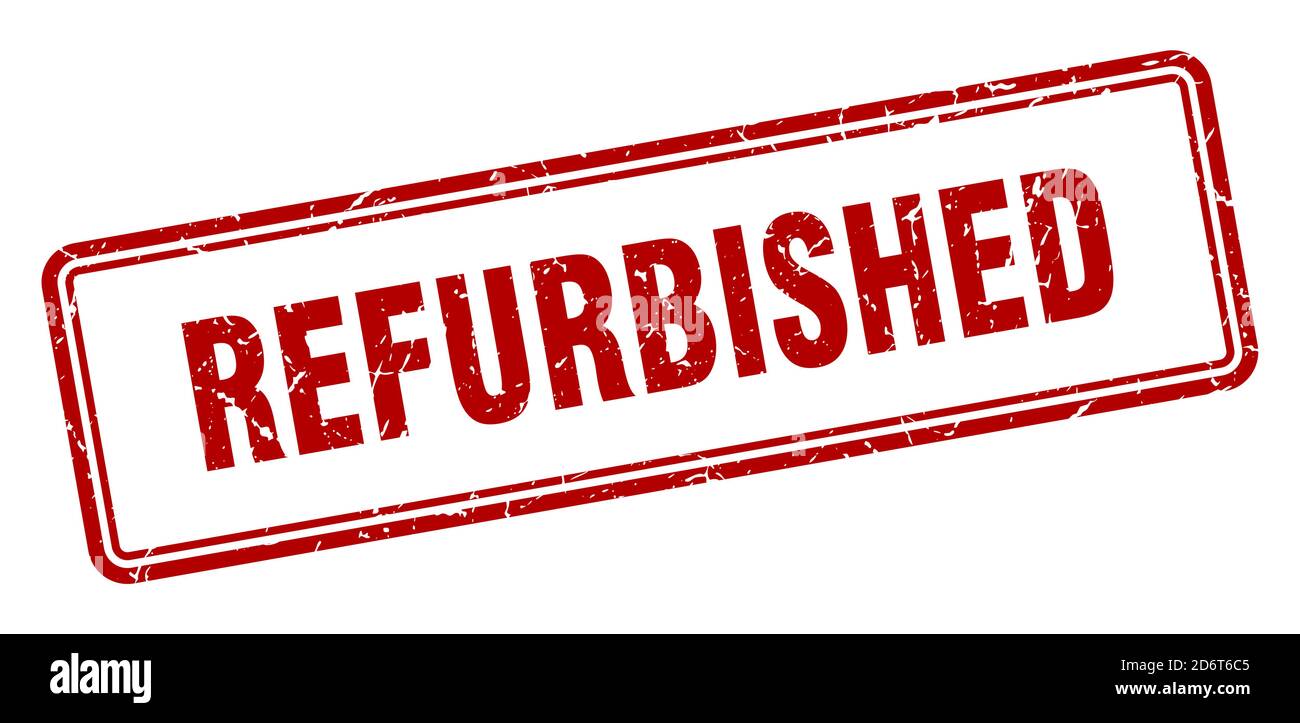 refurbished stamp. square grunge sign isolated on white background Stock Vector Image & Art - Alamy