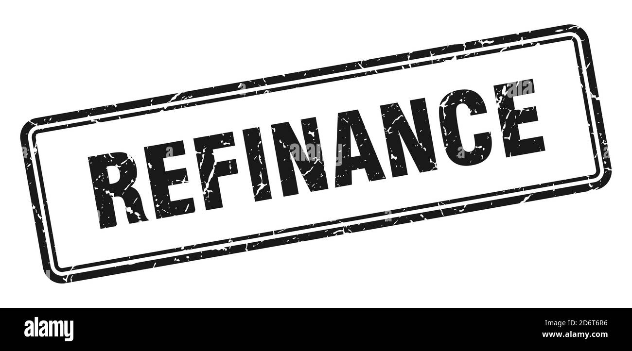 refinance stamp. square grunge sign isolated on white background Stock ...
