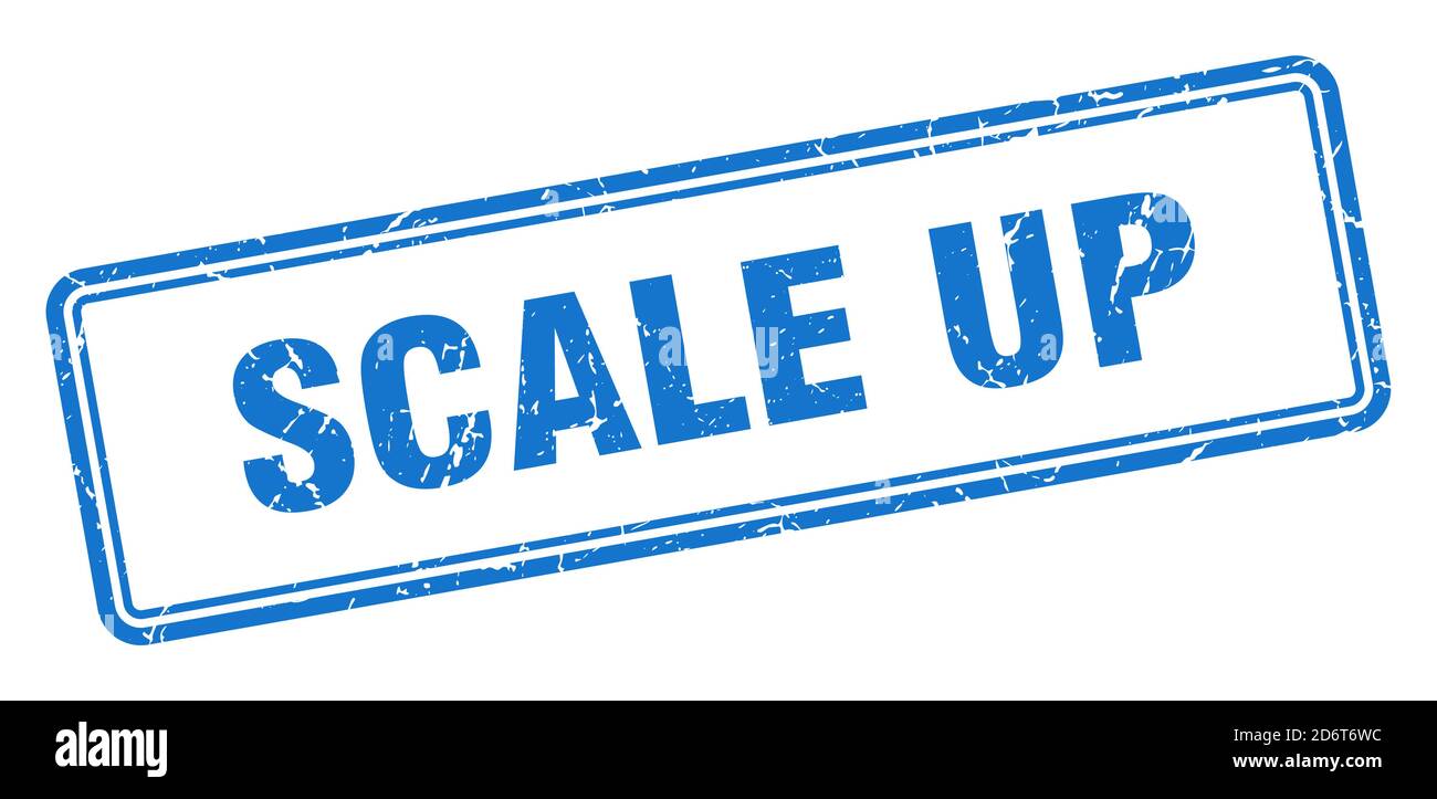 scale up stamp. square grunge sign isolated on white background Stock ...