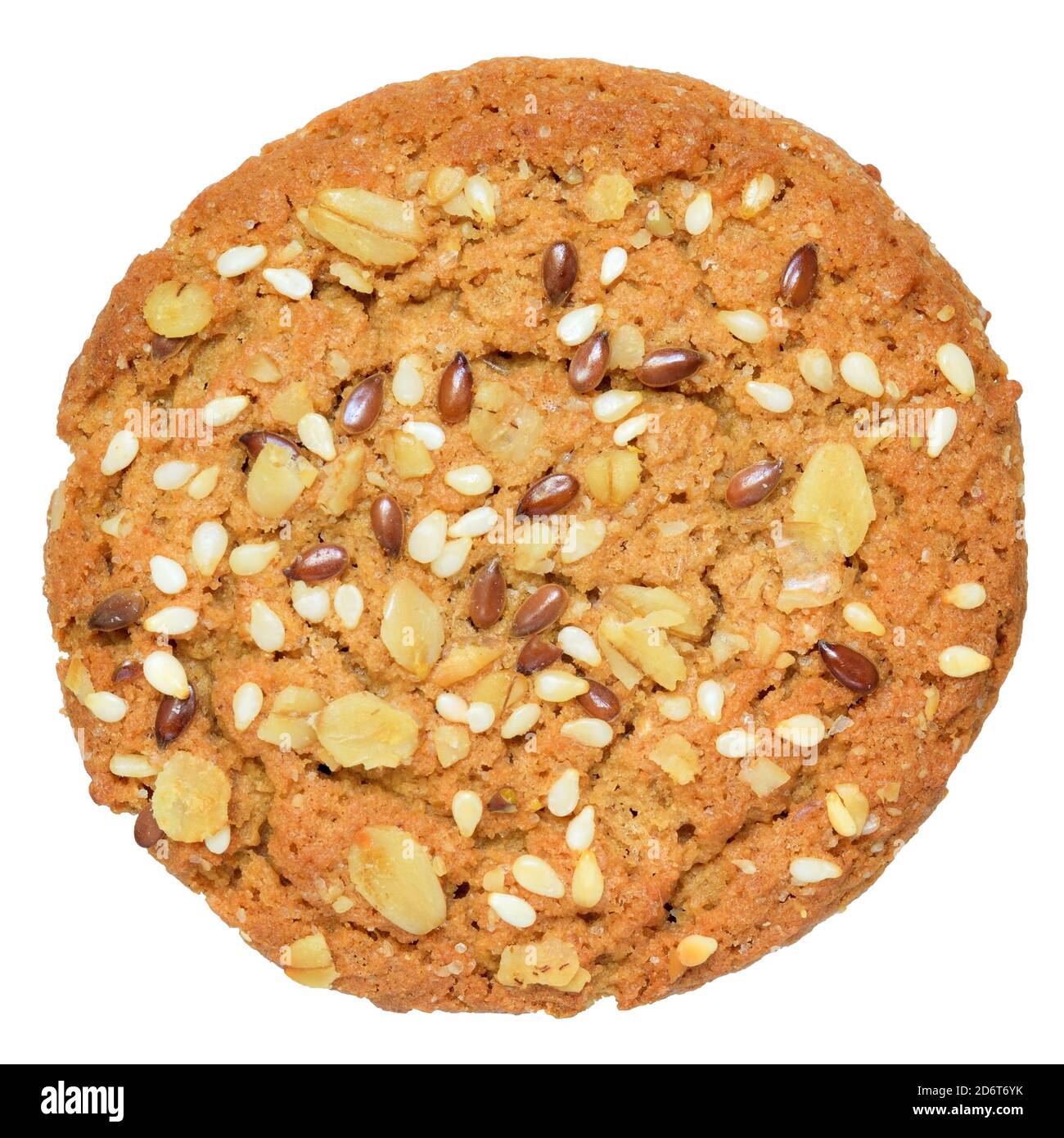 Round cereal biscuits with sunflower seeds, cunate, flax and oat flakes ...