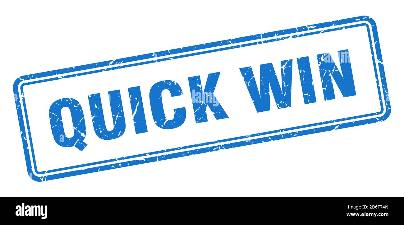Quick win square stamp Stock Vector Images - Alamy