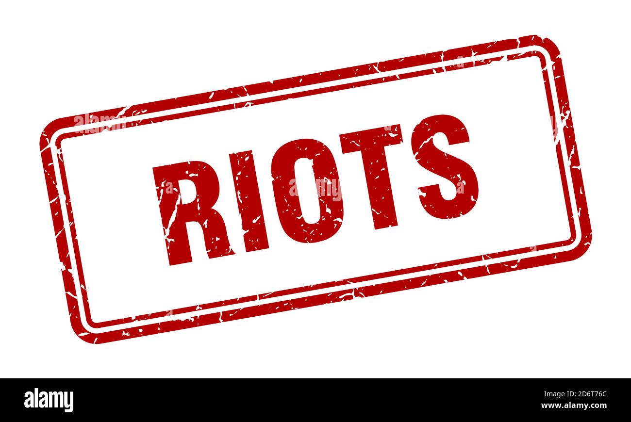 riots stamp. square grunge sign isolated on white background Stock ...