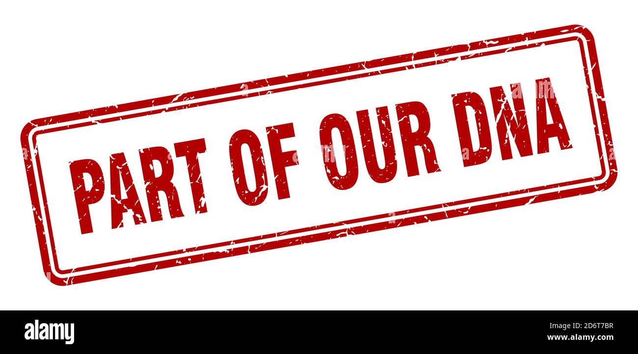 part of our dna stamp. square grunge sign isolated on white background ...