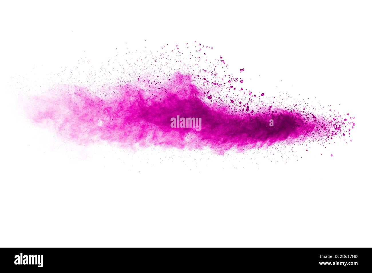 Pink Dust Splatter On Background Pink Powder Explosion On White