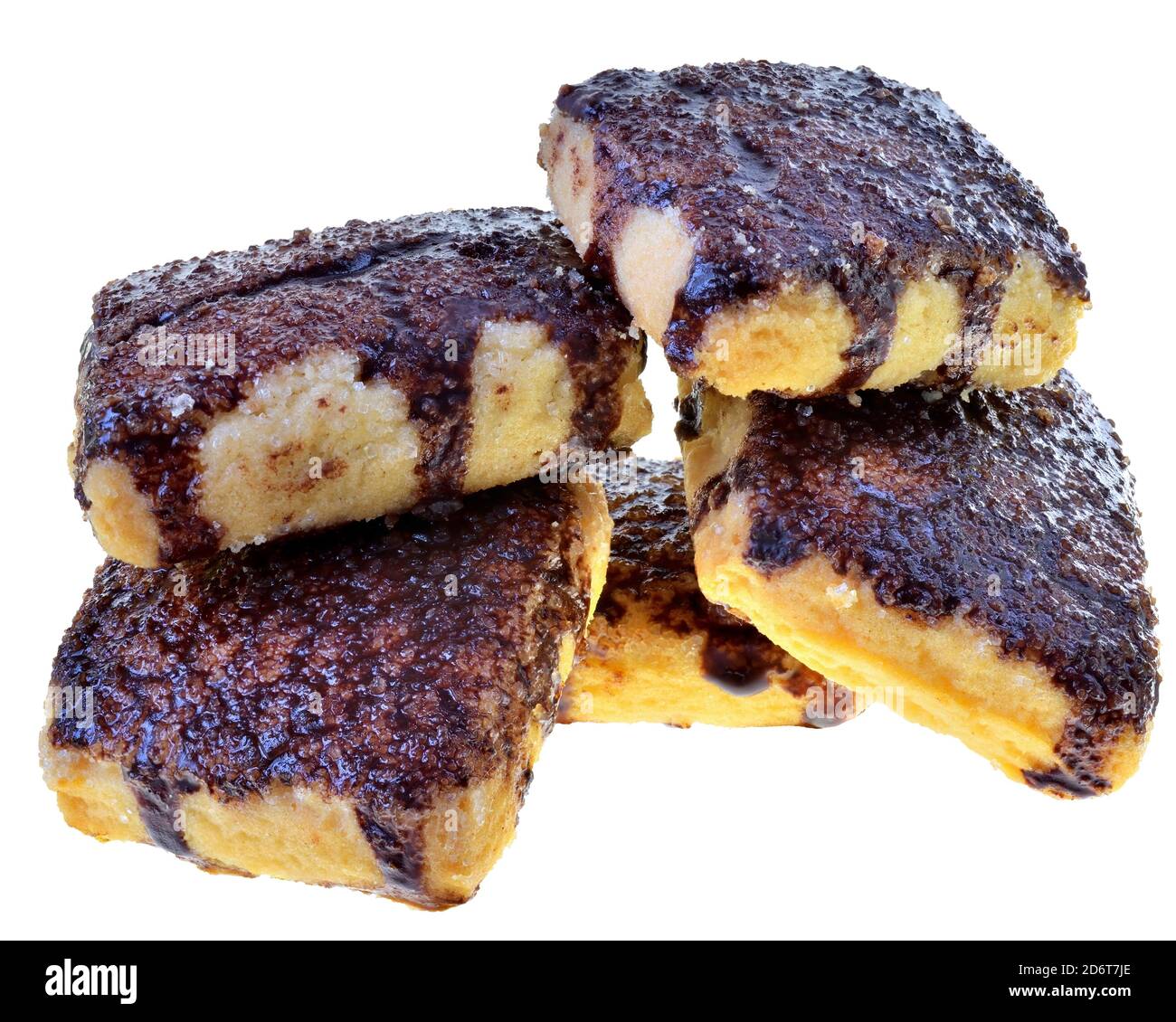 homemade cookies with chocolate isolated on white background Stock ...