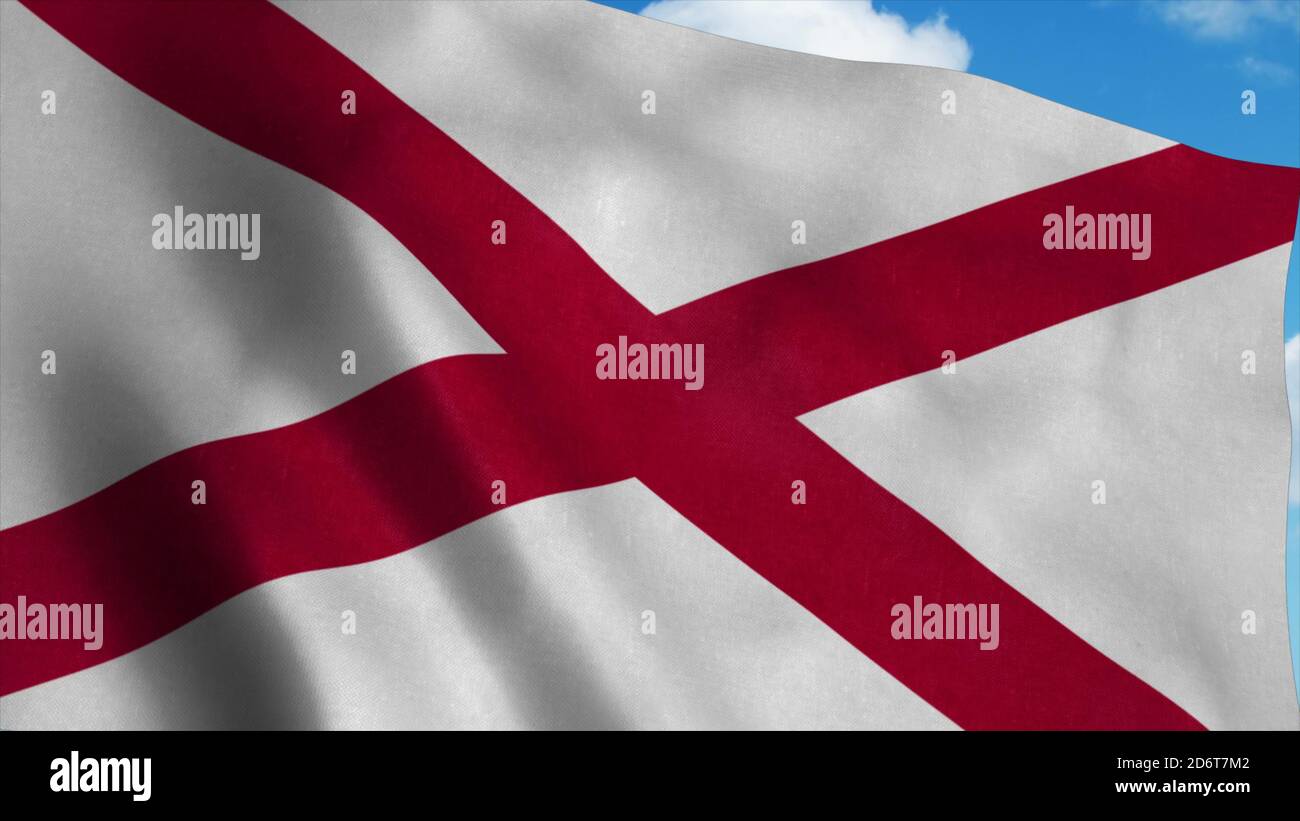 Alabama usa flag waving in hi-res stock photography and images - Alamy