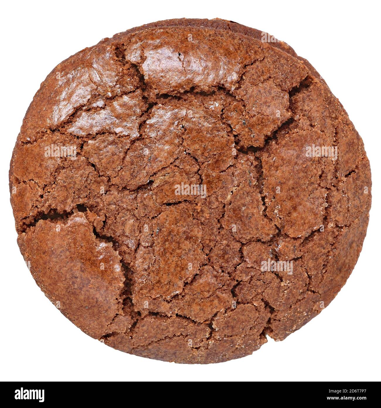 Appetizing chocolate chip cookies close-up top view isolated on white ...