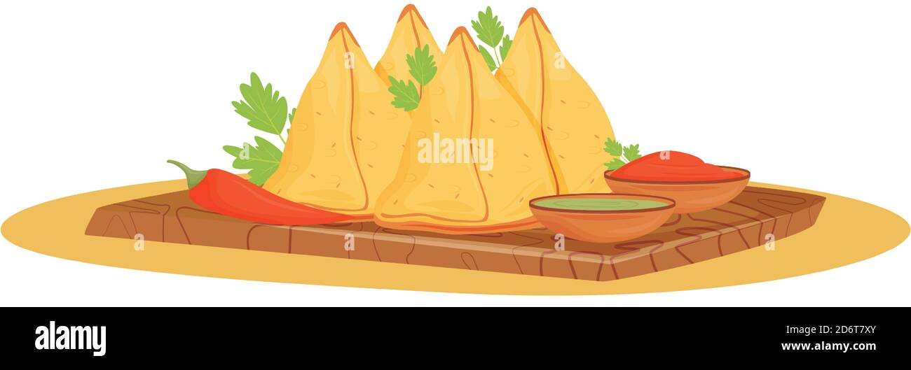 Samosas cartoon vector illustration Stock Vector Image & Art - Alamy
