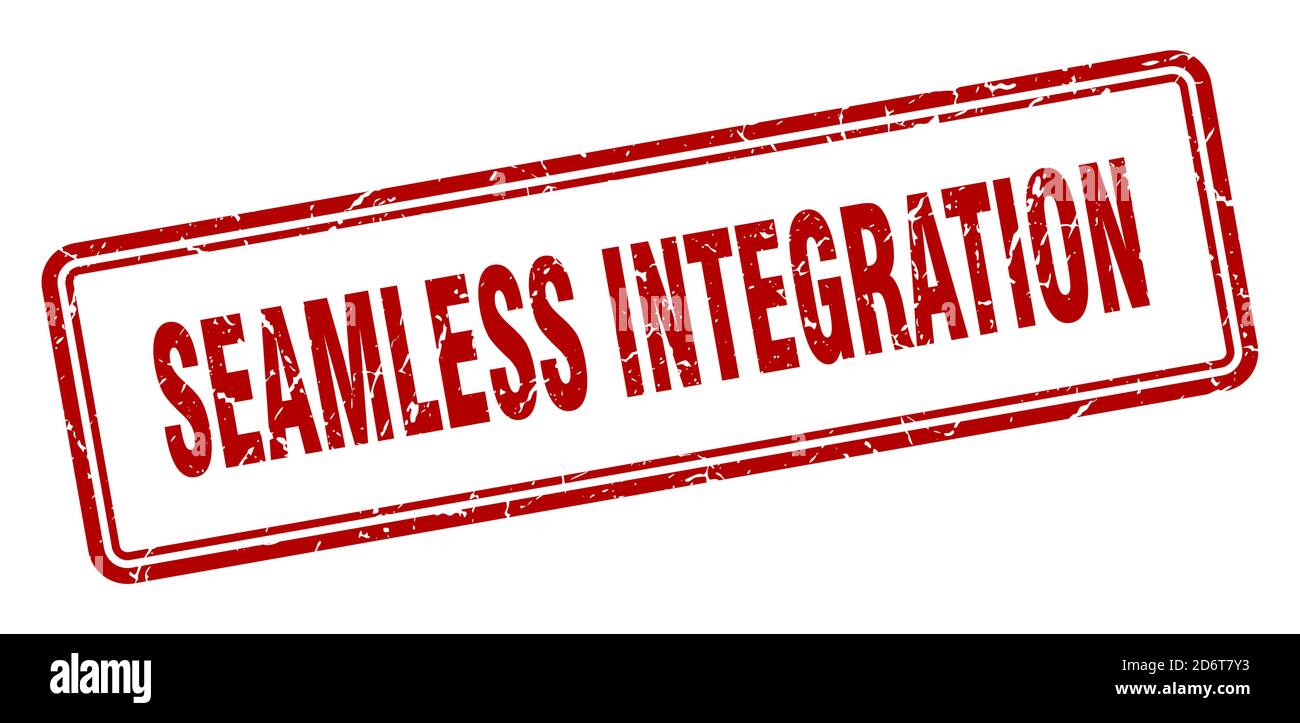 seamless integration stamp. square grunge sign isolated on white ...