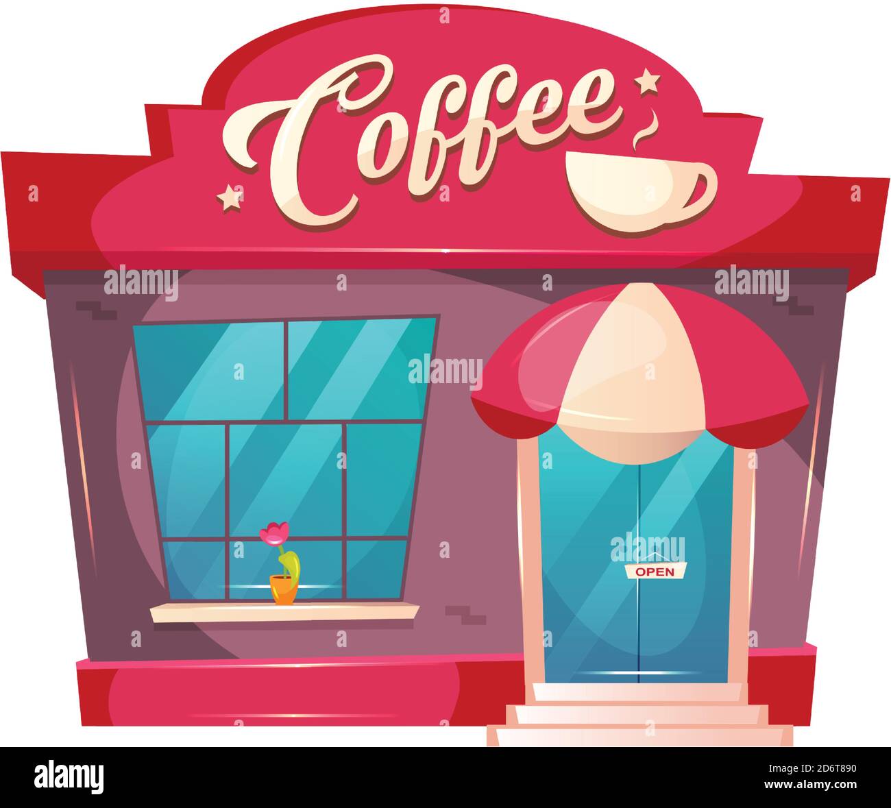 Coffeeshop cartoon vector illustration Stock Vector Image & Art - Alamy