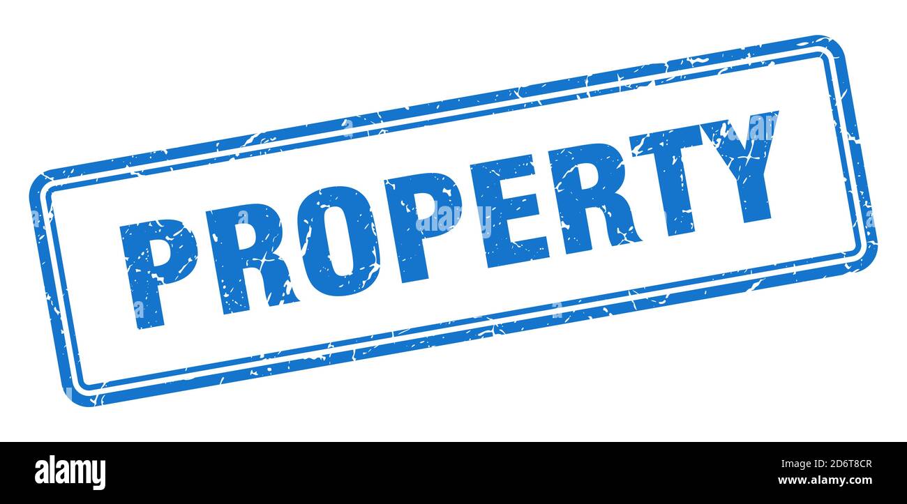 property stamp. square grunge sign isolated on white background Stock ...