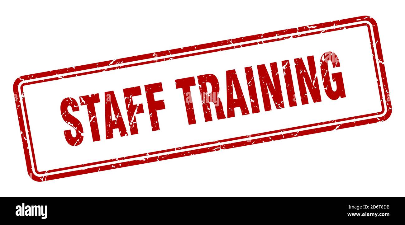 staff training stamp. square grunge sign isolated on white background ...
