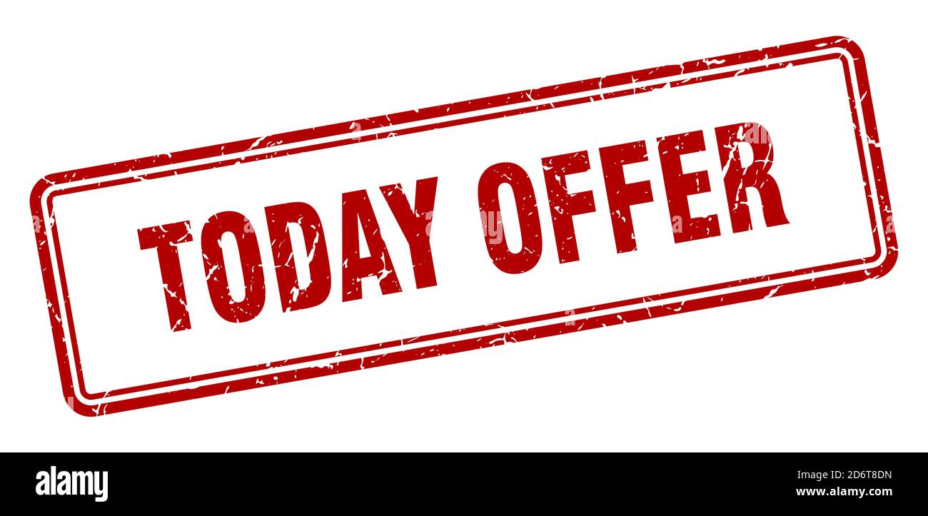 today offer stamp. square grunge sign isolated on white background ...