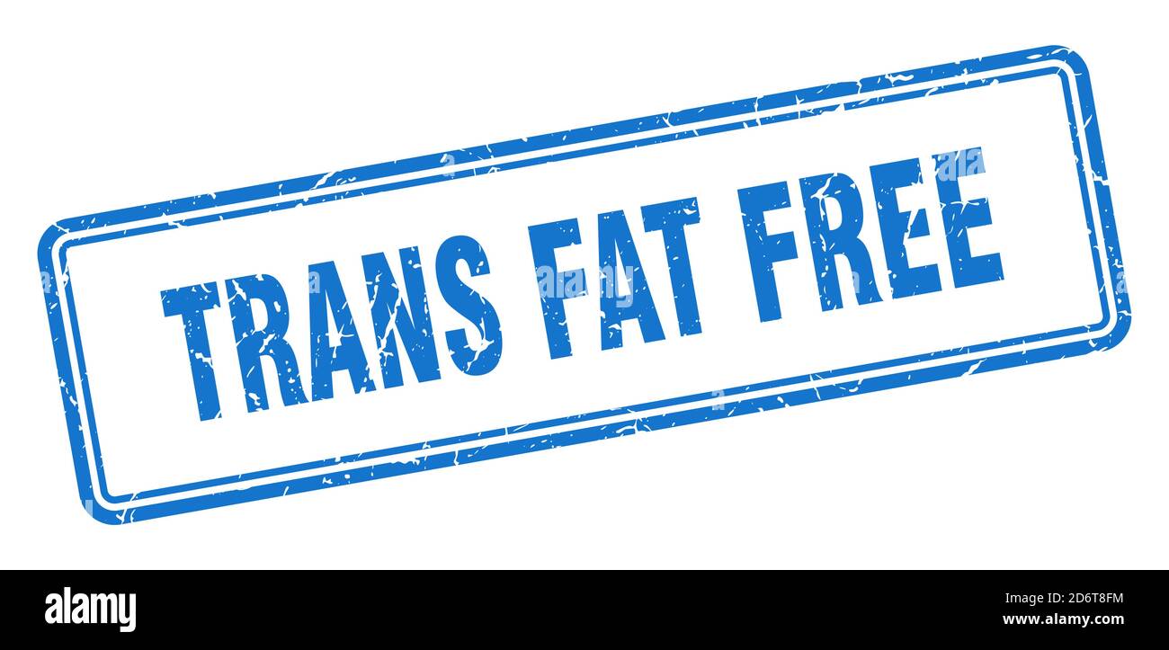 trans fat free stamp. square grunge sign isolated on white background ...