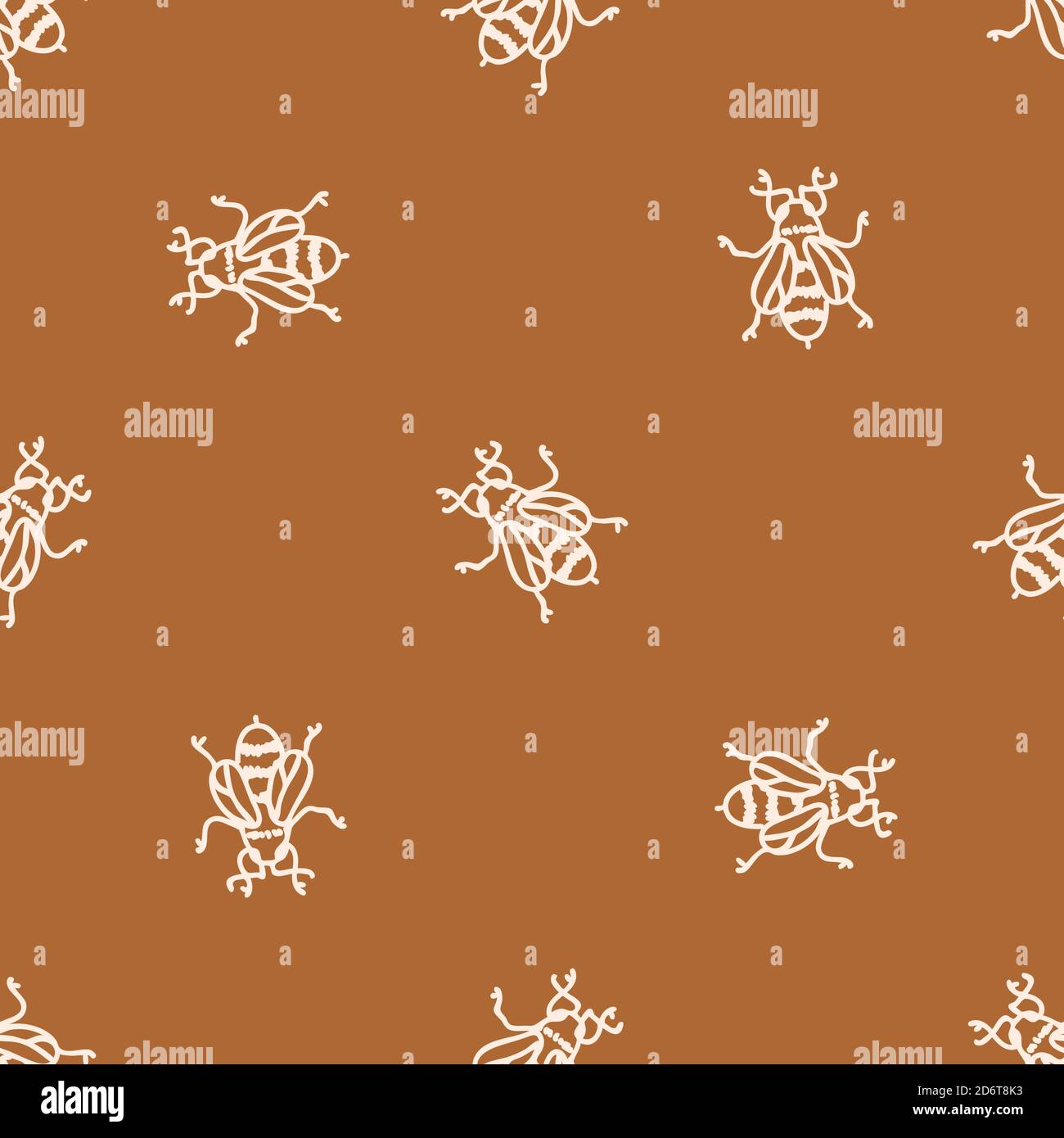 Seamless background honey bee insect gender neutral pattern. Whimsical ...