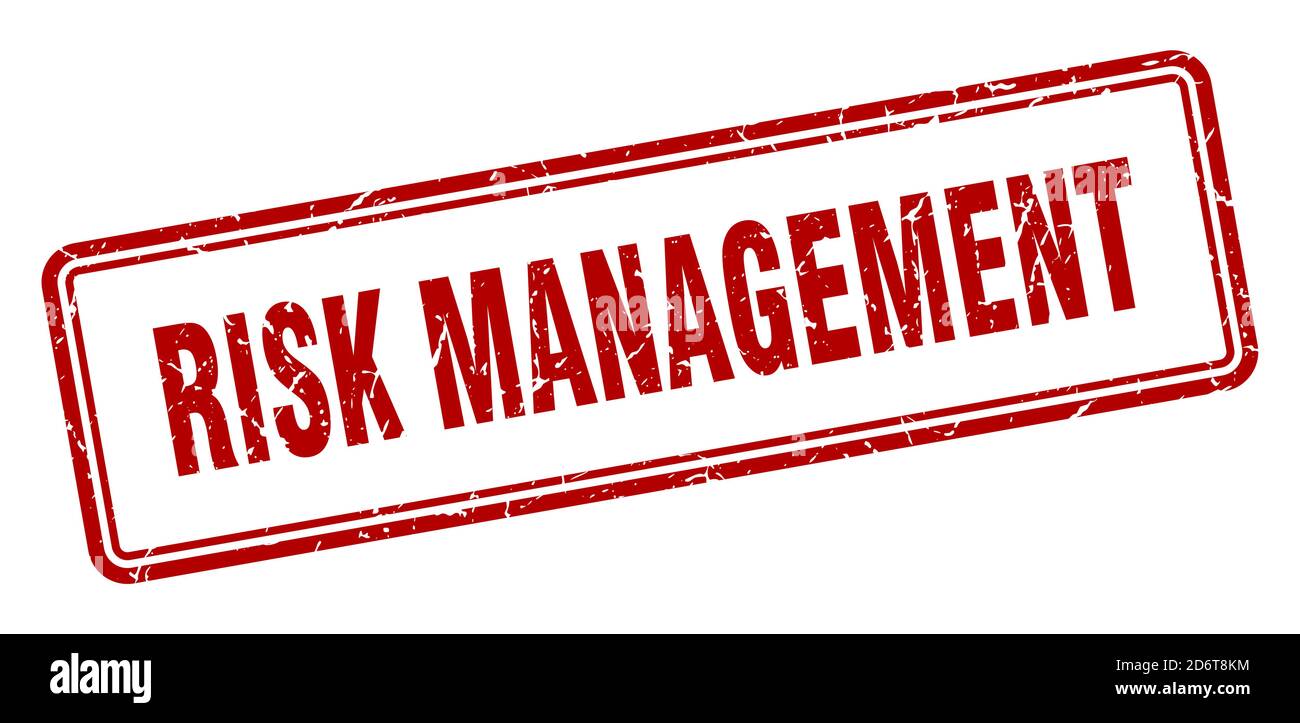 risk management stamp. square grunge sign isolated on white background ...