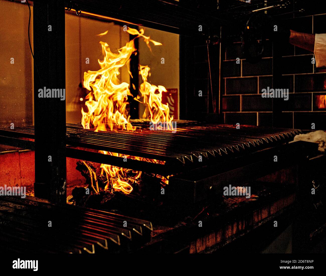 Professional metal grill burning fire hi-res stock photography and ...