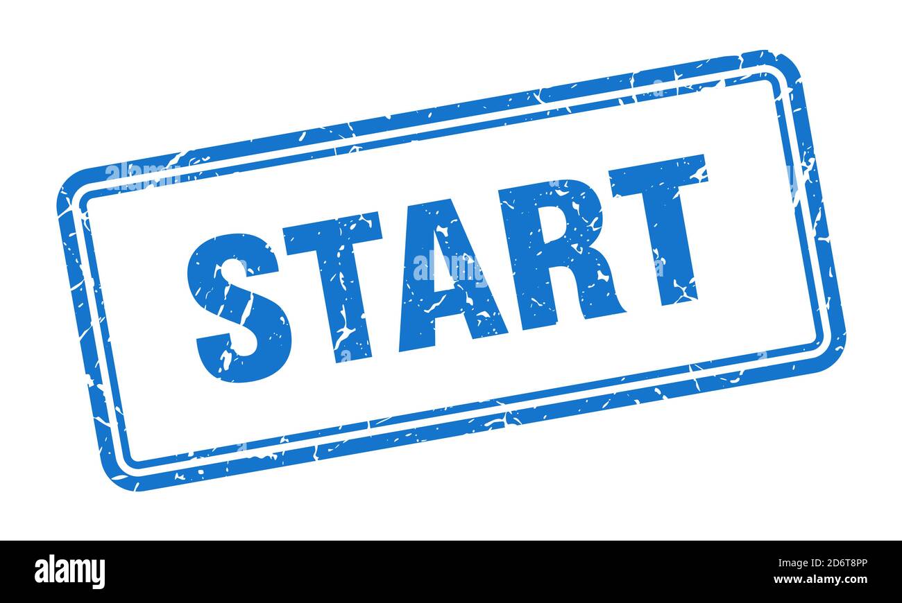 start stamp. square grunge sign isolated on white background Stock ...