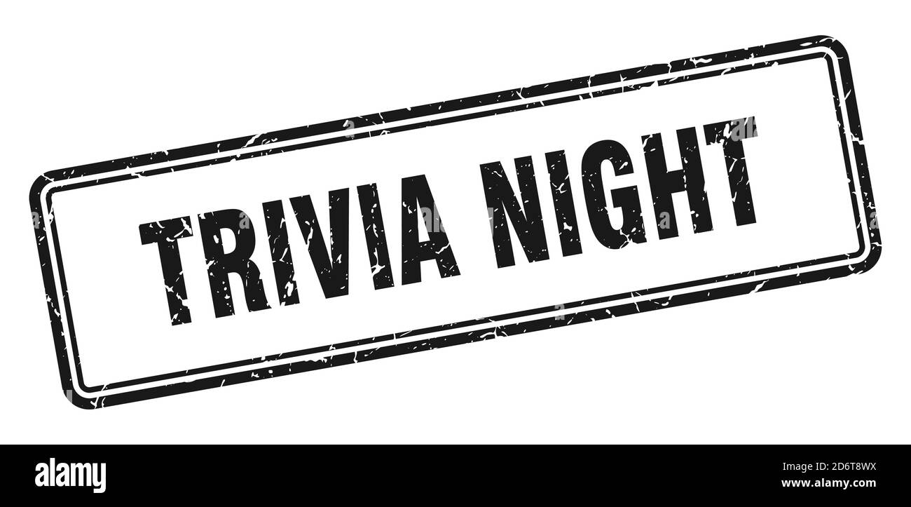 trivia night stamp. square grunge sign isolated on white background ...