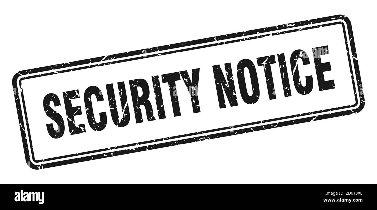 Security notice stamp square hi-res stock photography and images - Alamy