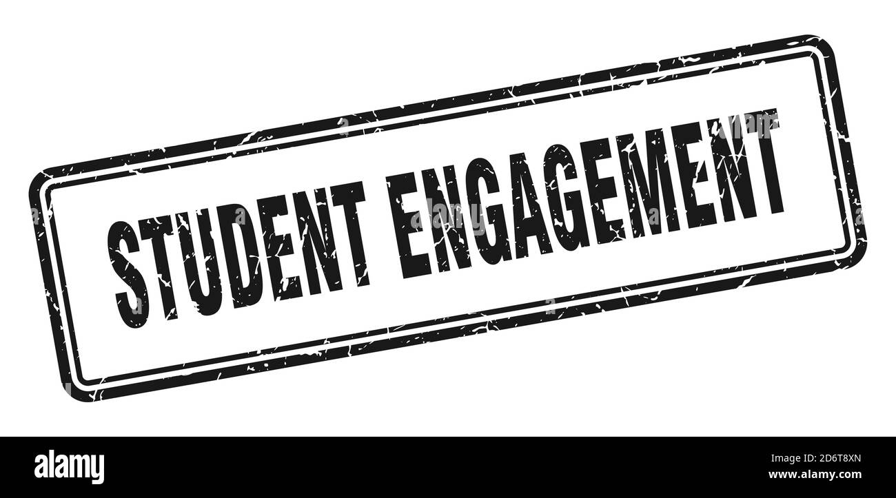 student engagement stamp. square grunge sign isolated on white ...