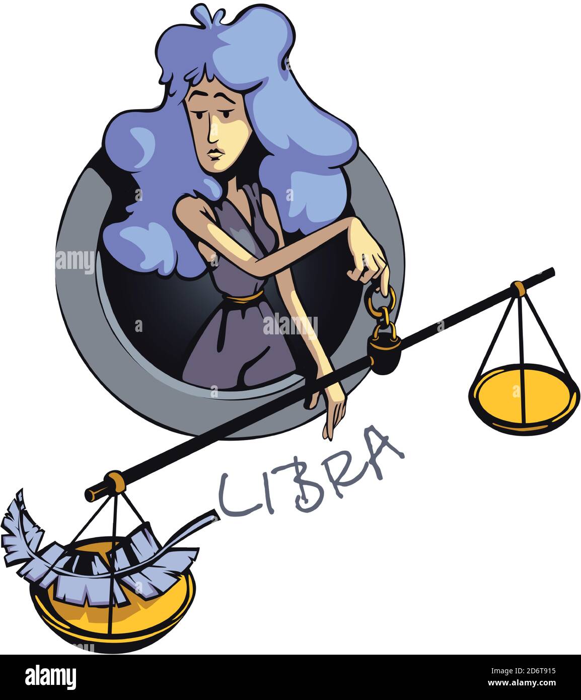 Illustration zodiac sign libra woman hi-res stock photography and ...