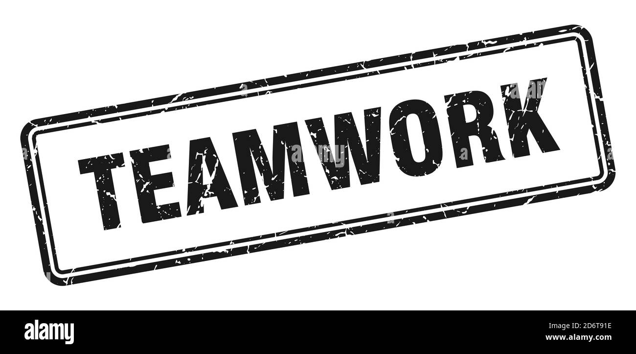 teamwork stamp. square grunge sign isolated on white background Stock ...
