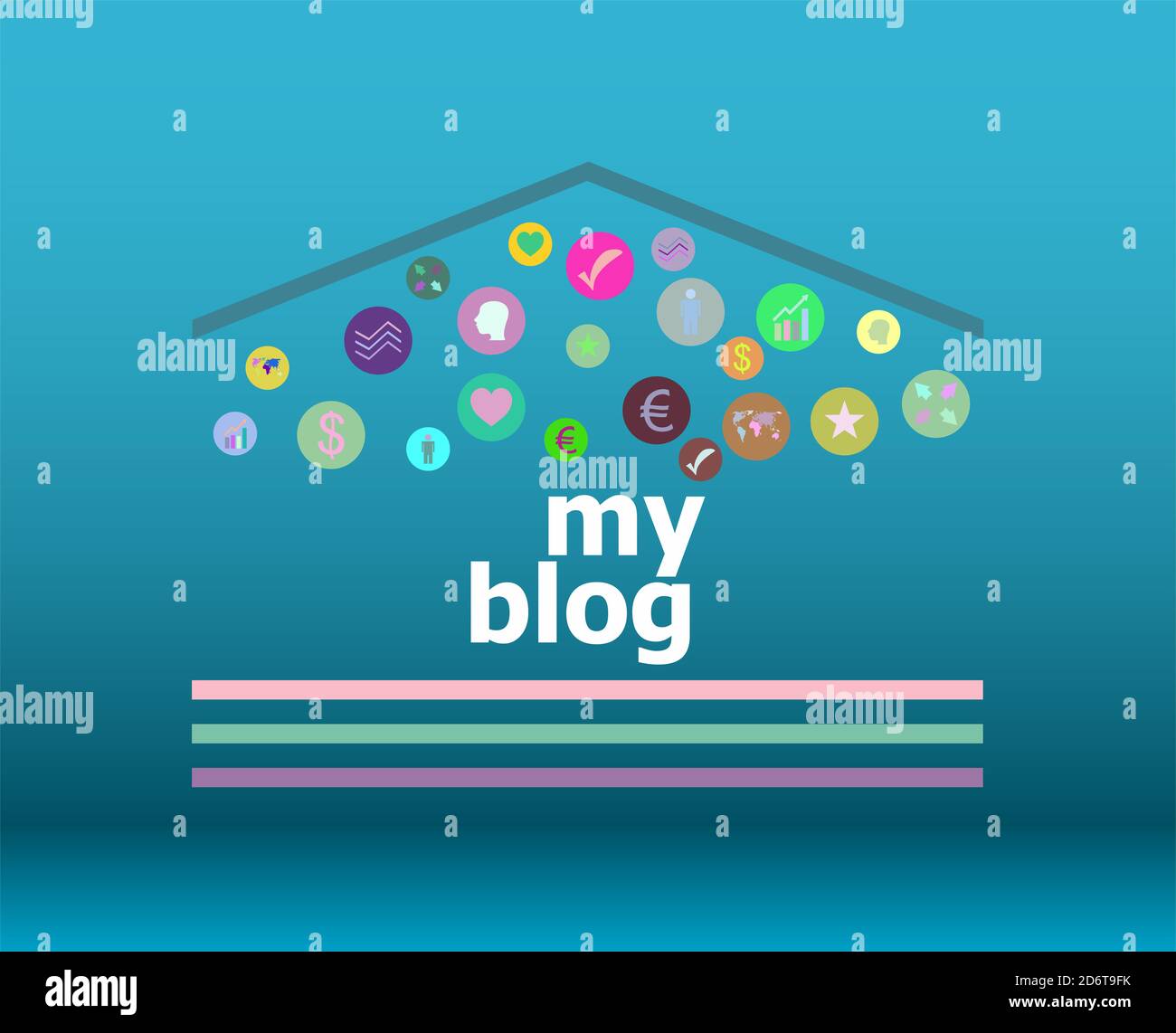 Text My blog. Information concept . Infographic Elements. Design Symbol ...