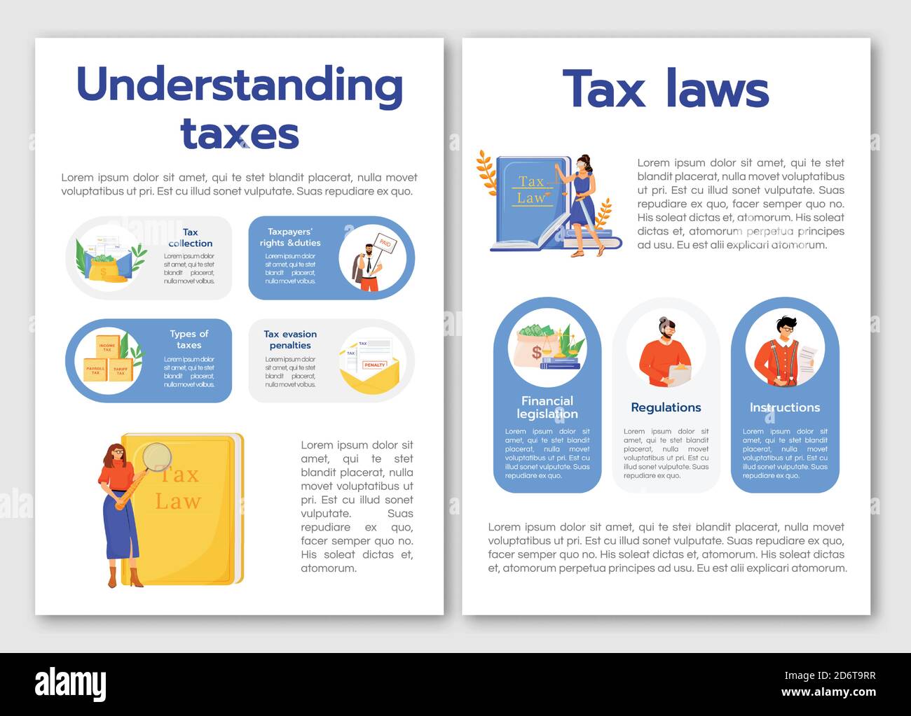 Understanding taxes flat vector brochure template Stock Vector Image ...
