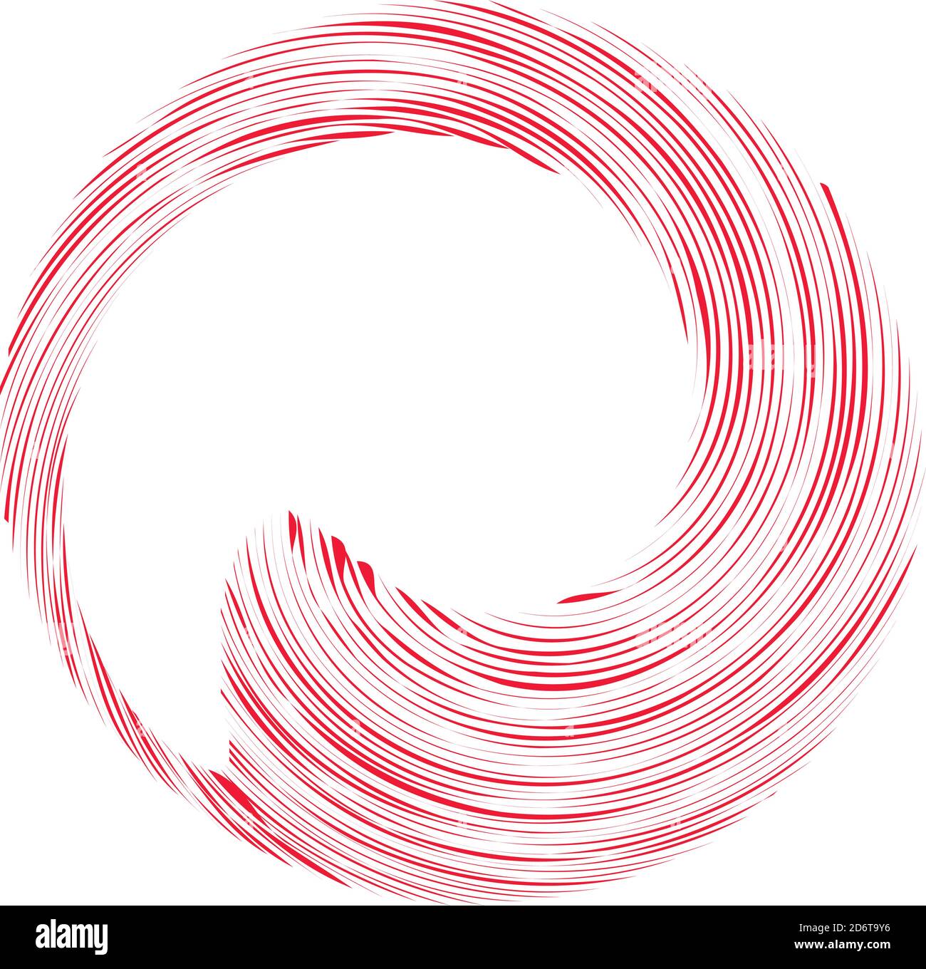 Circular Spiral, swirl, twirl design element. Concentric, radial and ...