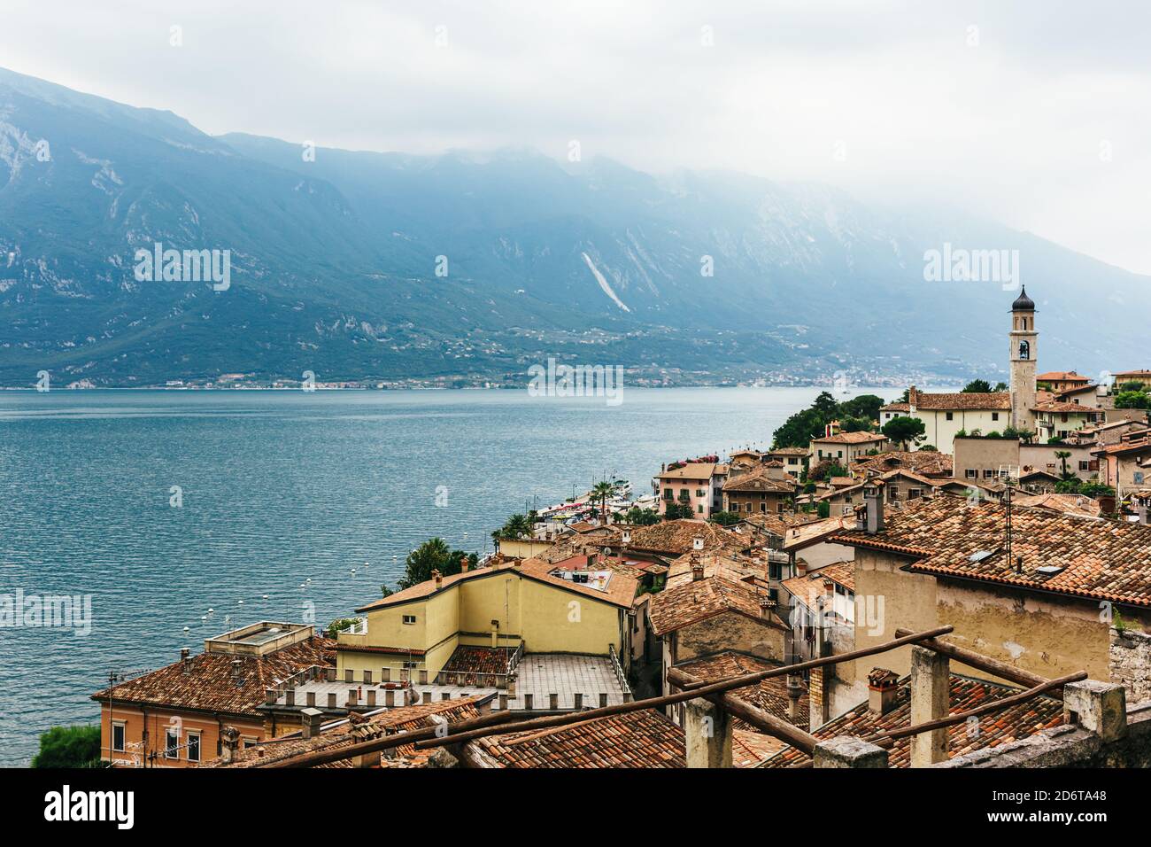 Amazing view of Lake Garda and Limone sul Garda, the Lombardy region ...